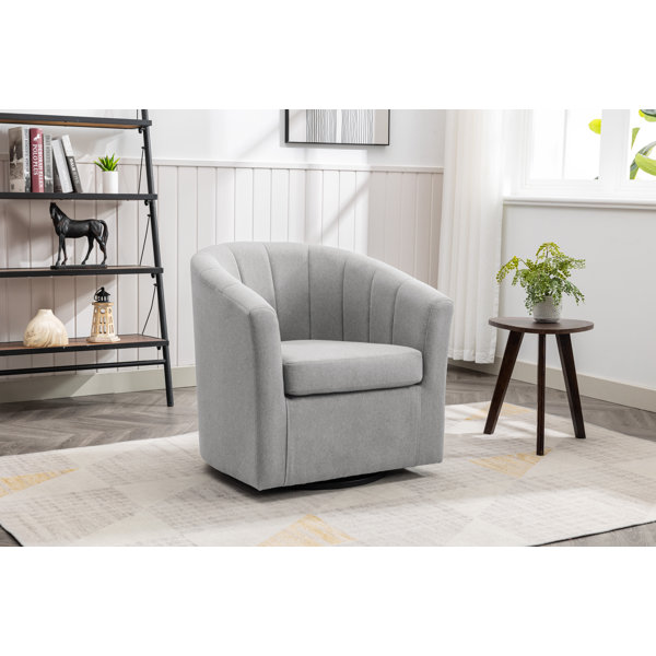 Amareon Fabric Swivel Barrel Chair